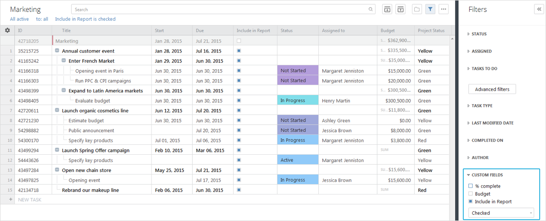 Create Custom Weekly Reports with Custom Fields