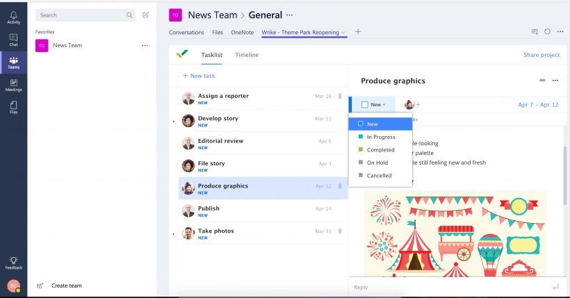 Announcing Wrike Integration with Microsoft Teams